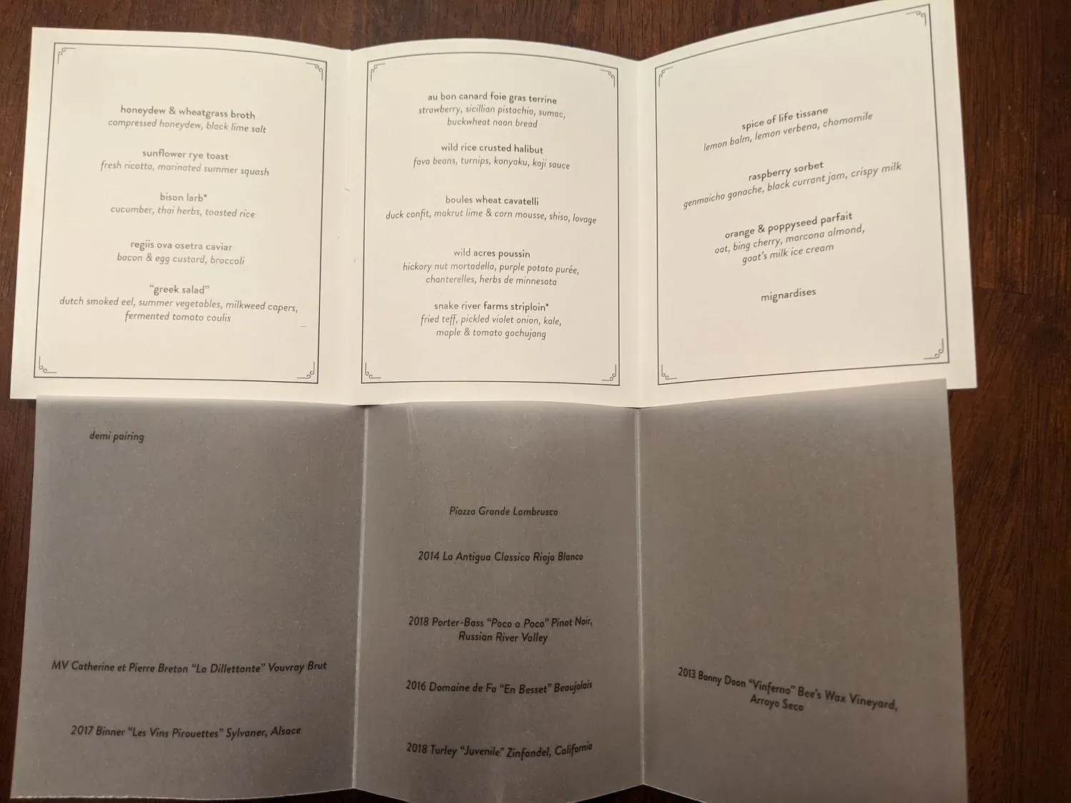 Demi Menu - Updated October 2025