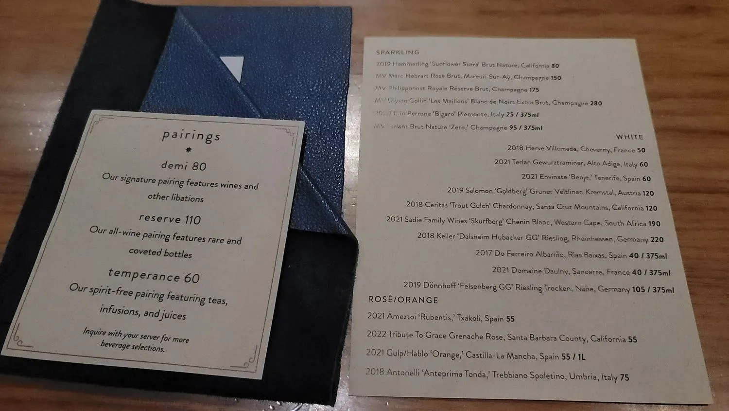 Demi Menu - Updated October 2025