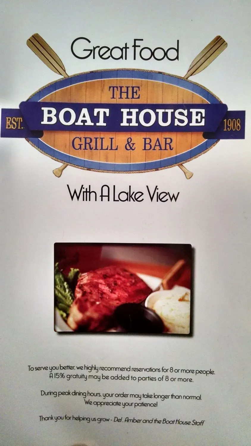 Boat House Grill & Bar Menu - Updated October 2025