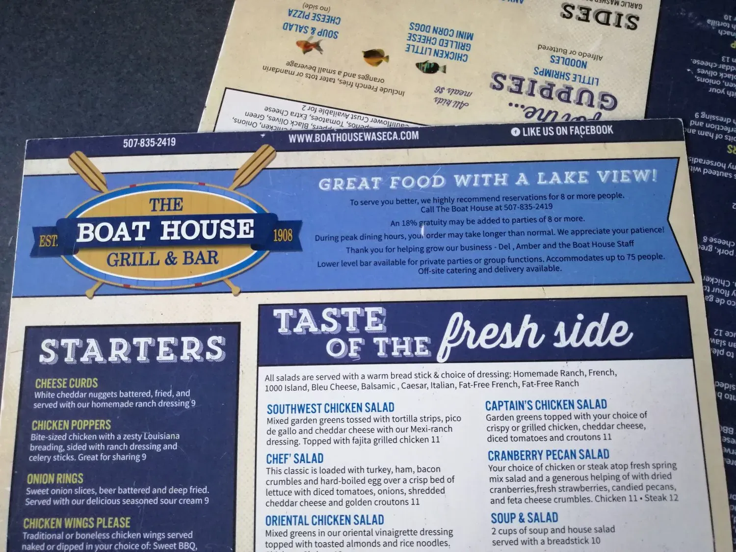 Boat House Grill & Bar Menu - Updated October 2025