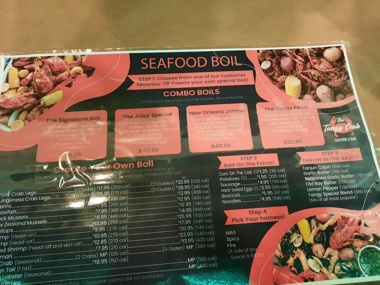 The Tangy Crab - Cajun Seafood & Bar Menu - Updated October 2025