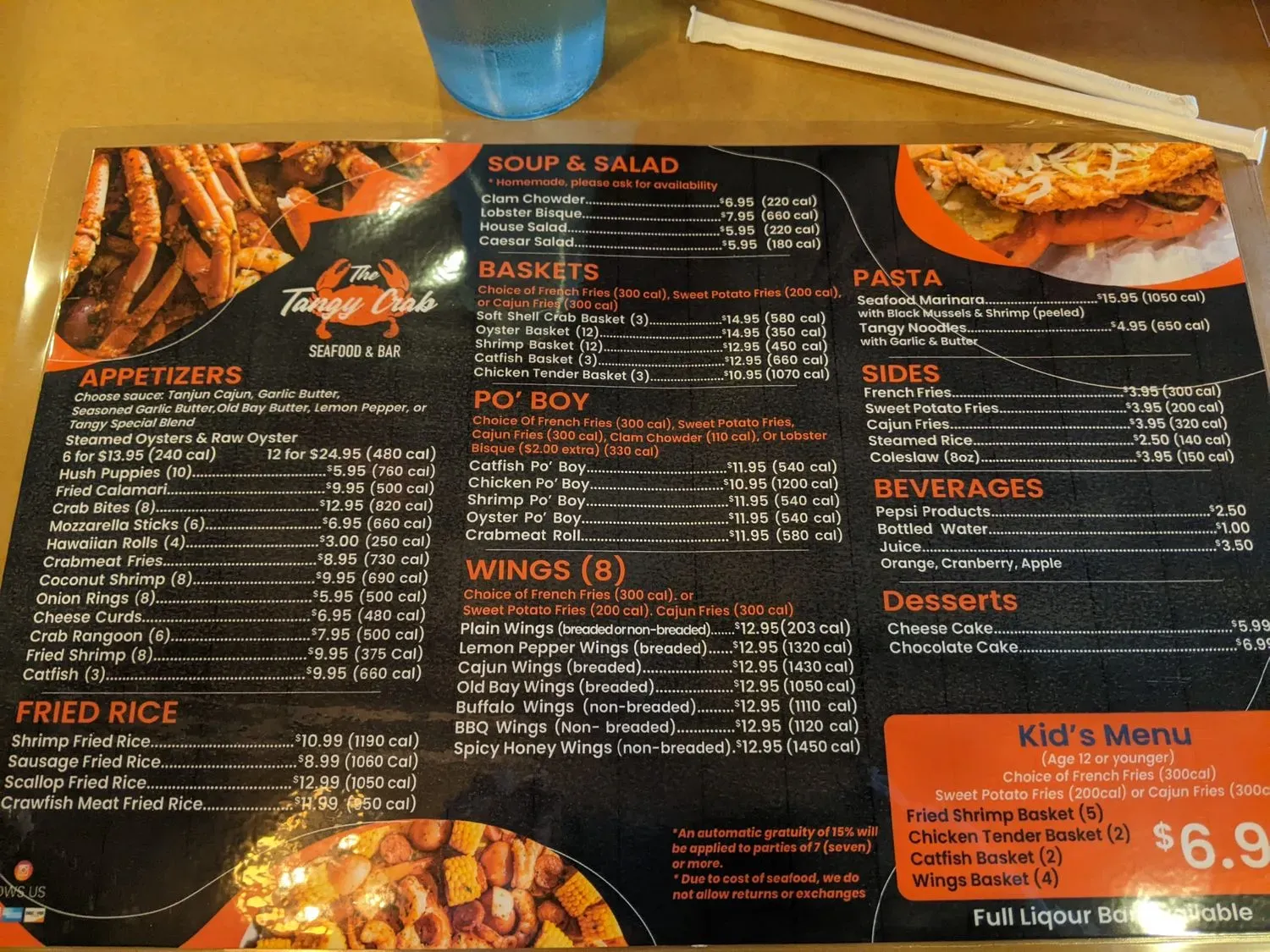 The Tangy Crab - Cajun Seafood & Bar Menu - Updated October 2025