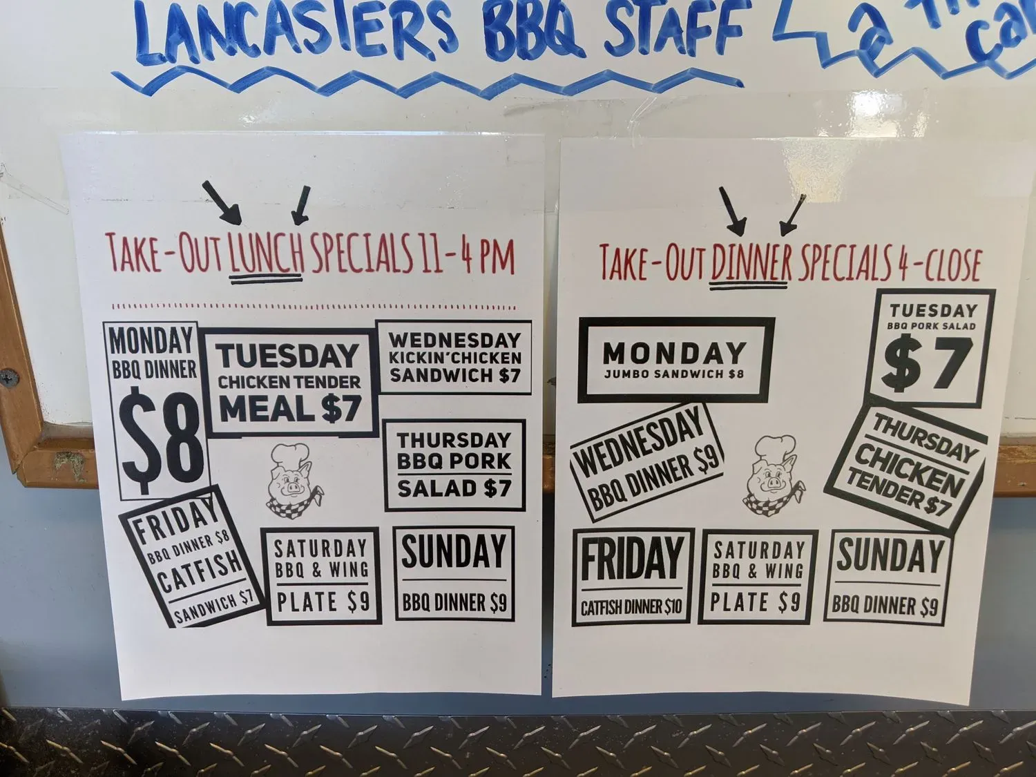 Lancaster's BBQ & WIngs Menu - Updated October 2025