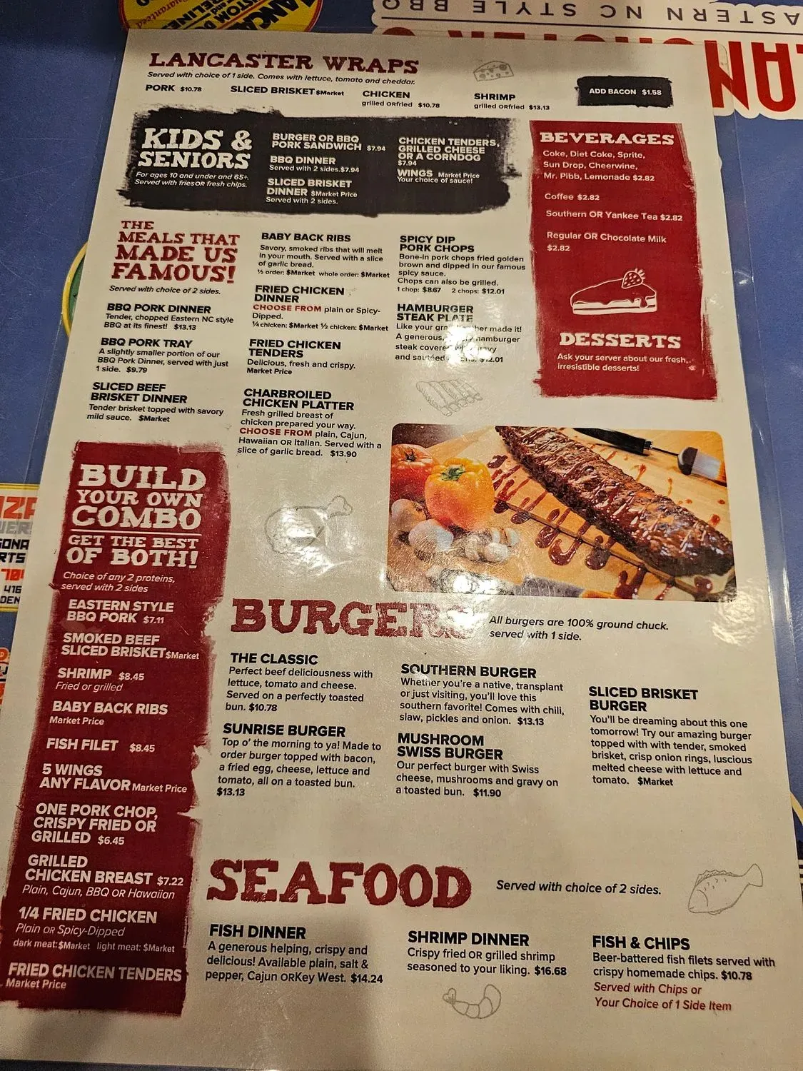 Lancaster's BBQ & WIngs Menu - Updated October 2025