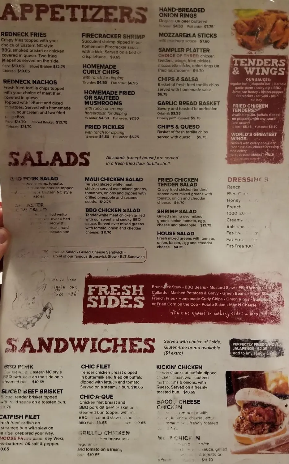 Lancaster's BBQ & WIngs Menu - Updated October 2025
