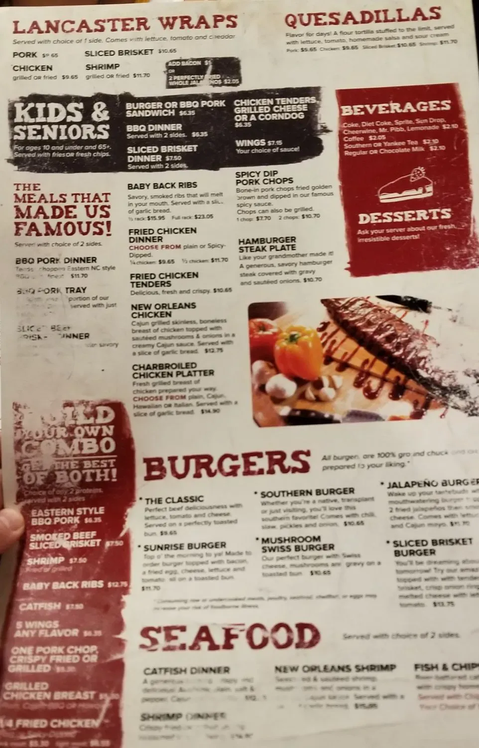 Lancaster's BBQ & WIngs Menu - Updated October 2025
