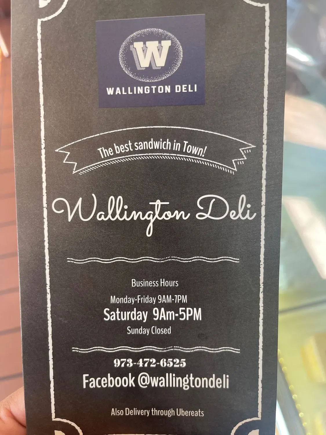 Wallington Deli Menu - Updated October 2025