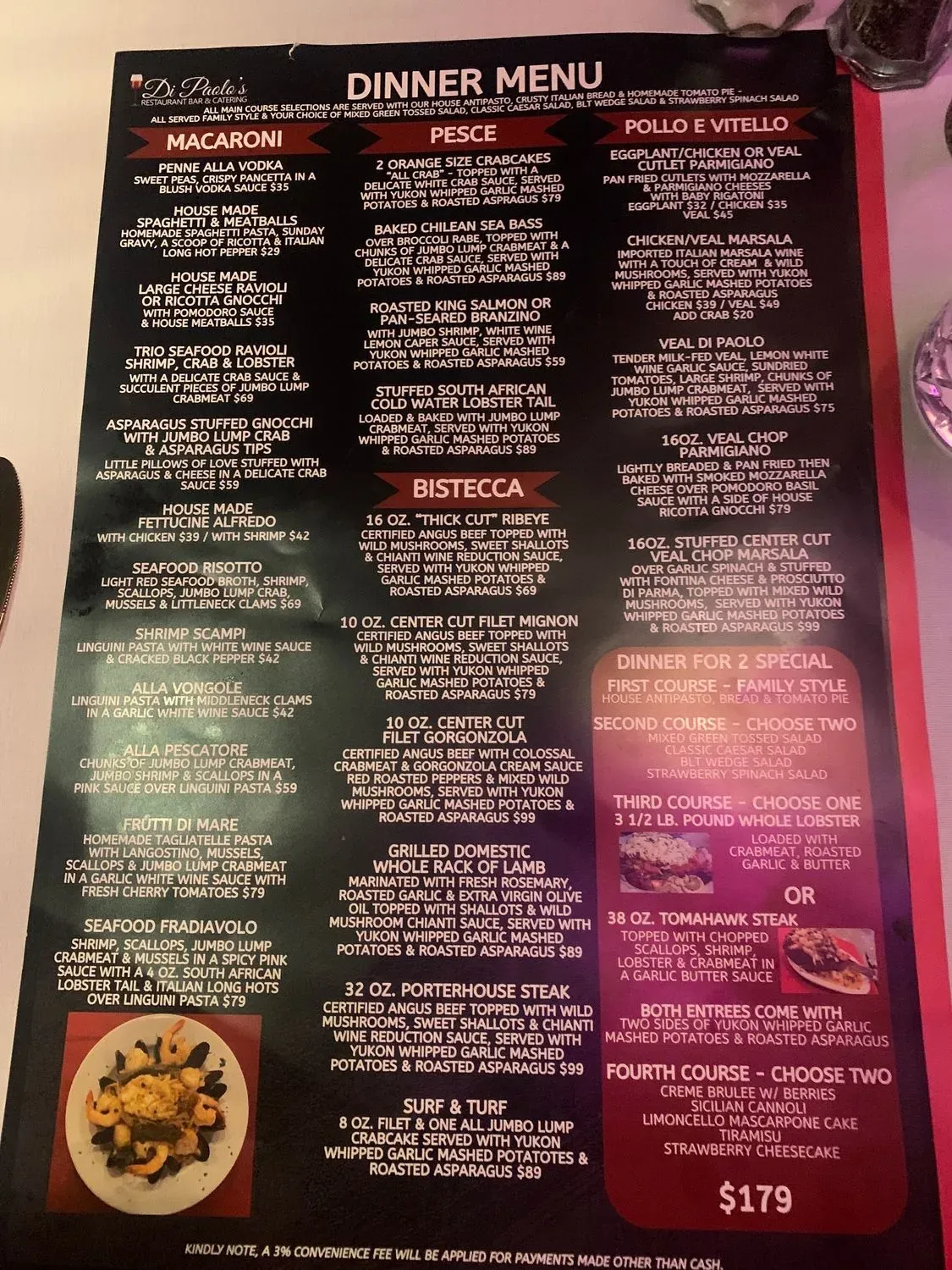 Di Paolo's Italian Ristorante Menu - Updated October 2025