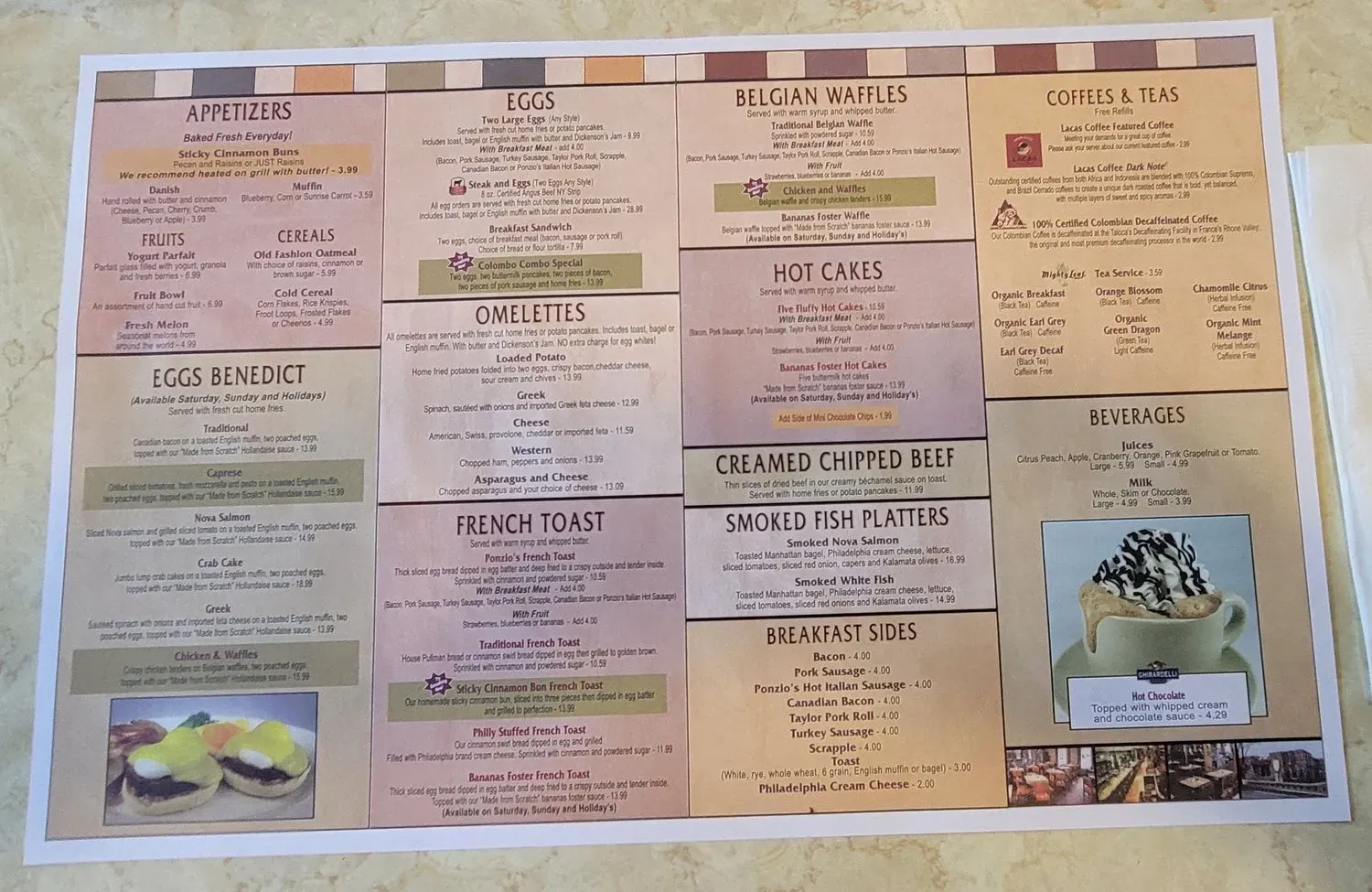 Ponzio's Diner-Bakery-Bar Menu - Updated October 2025