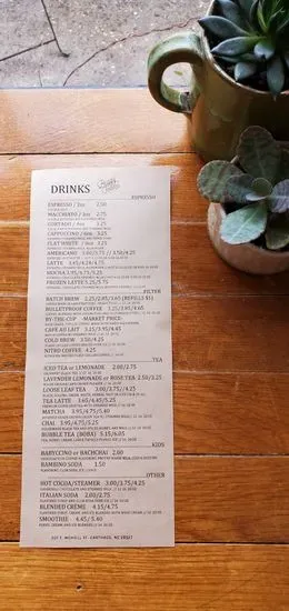 Buggy Town Coffee Menu | Carthage, NC | Checkle