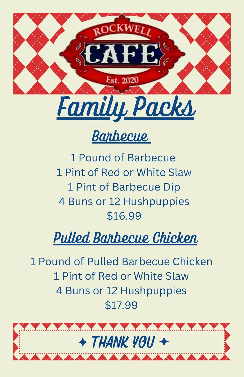 Rockwell Cafe Menu - Updated October 2025