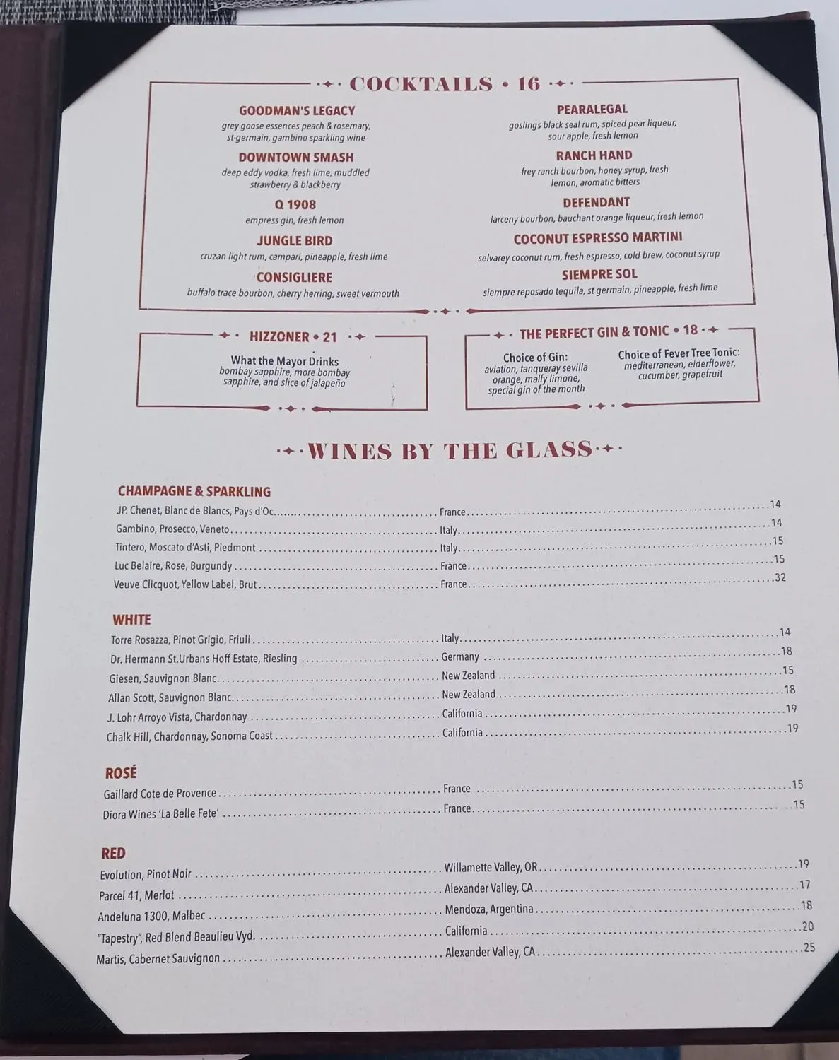 Oscar's Steakhouse Menu - Updated October 2025