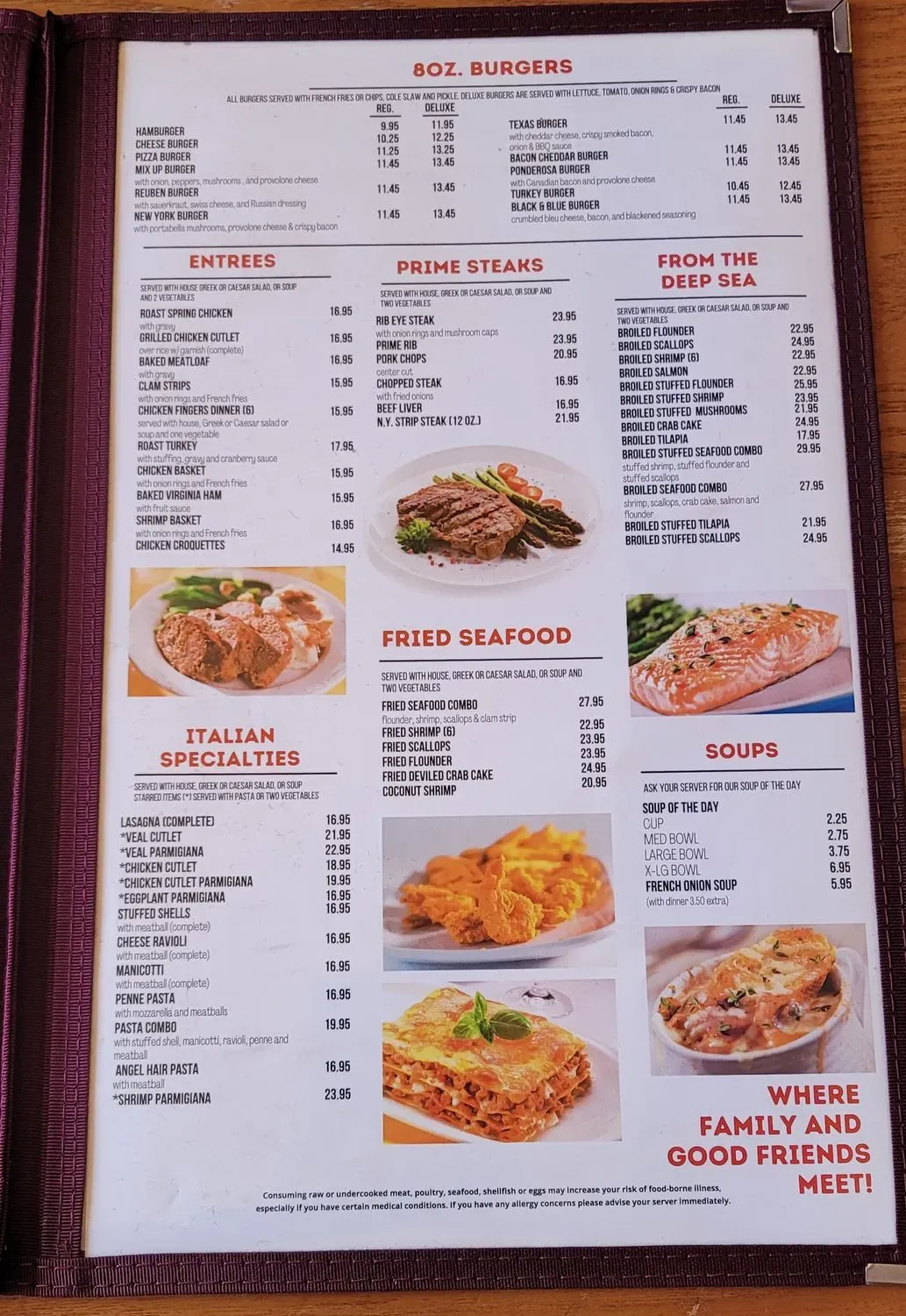 Aston Diner Menu - Updated October 2025