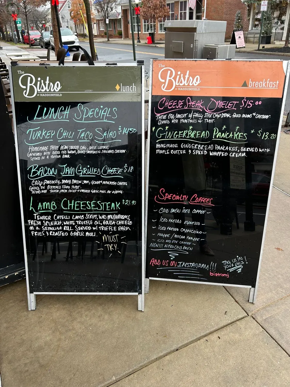 The Bistro at Haddonfield Menu - Updated October 2025