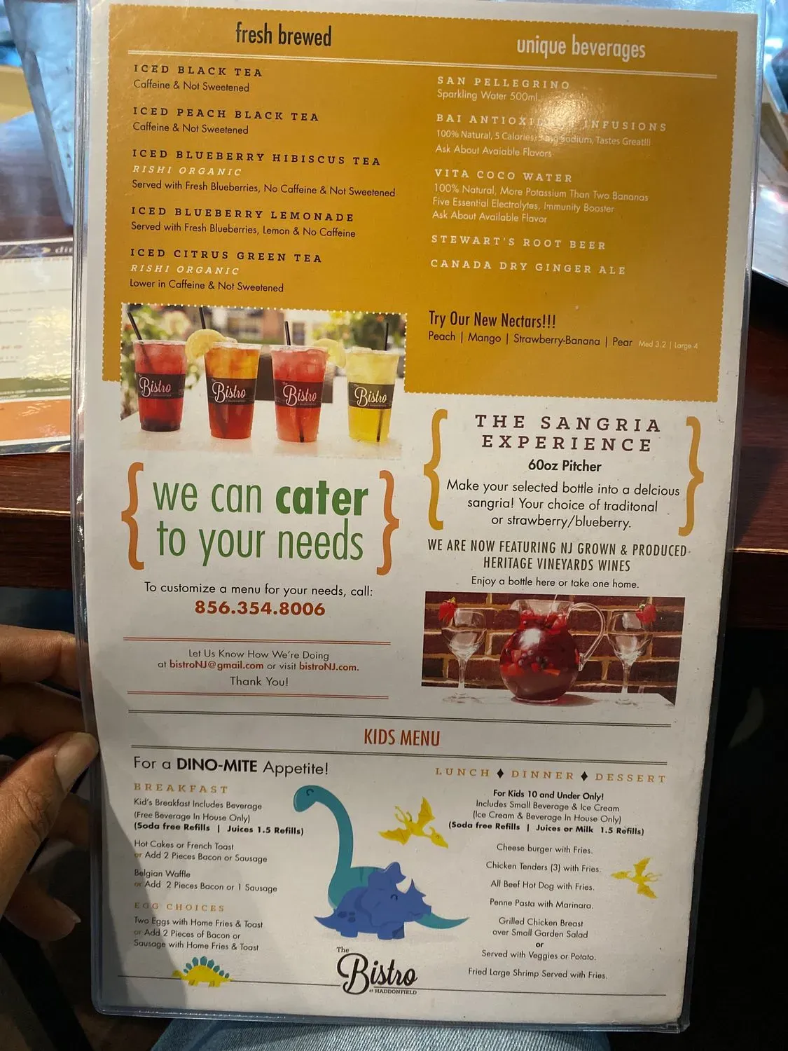 The Bistro at Haddonfield Menu - Updated October 2025