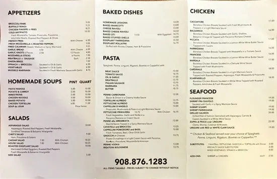 Cornerstone Pizzeria Menu | Long Valley, NJ | Checkle