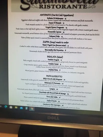 Saltimbocca Ristorante Menu | Brick, NJ | Checkle