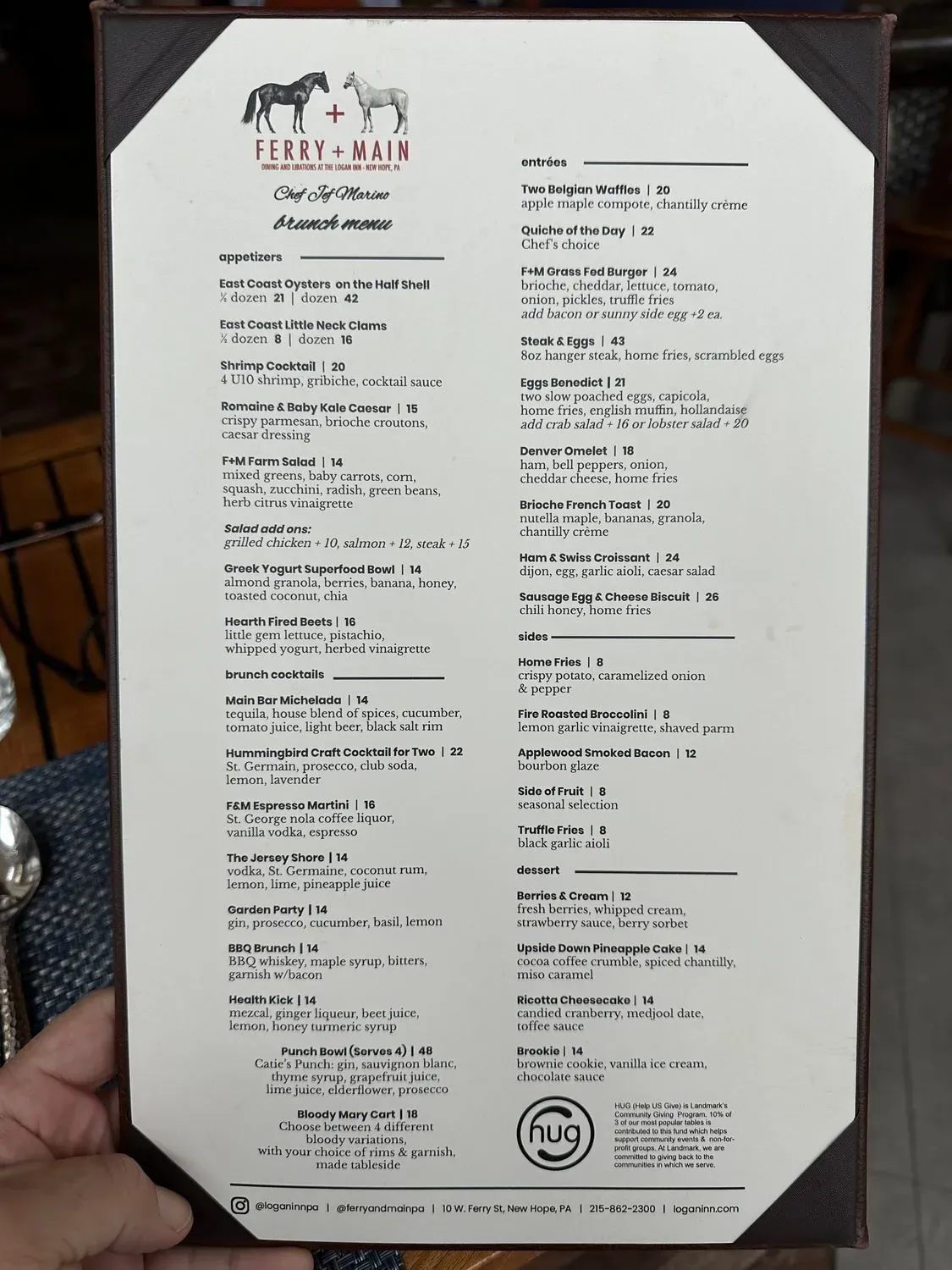 Logan Inn - Landmark Tavern Menu - Updated October 2025