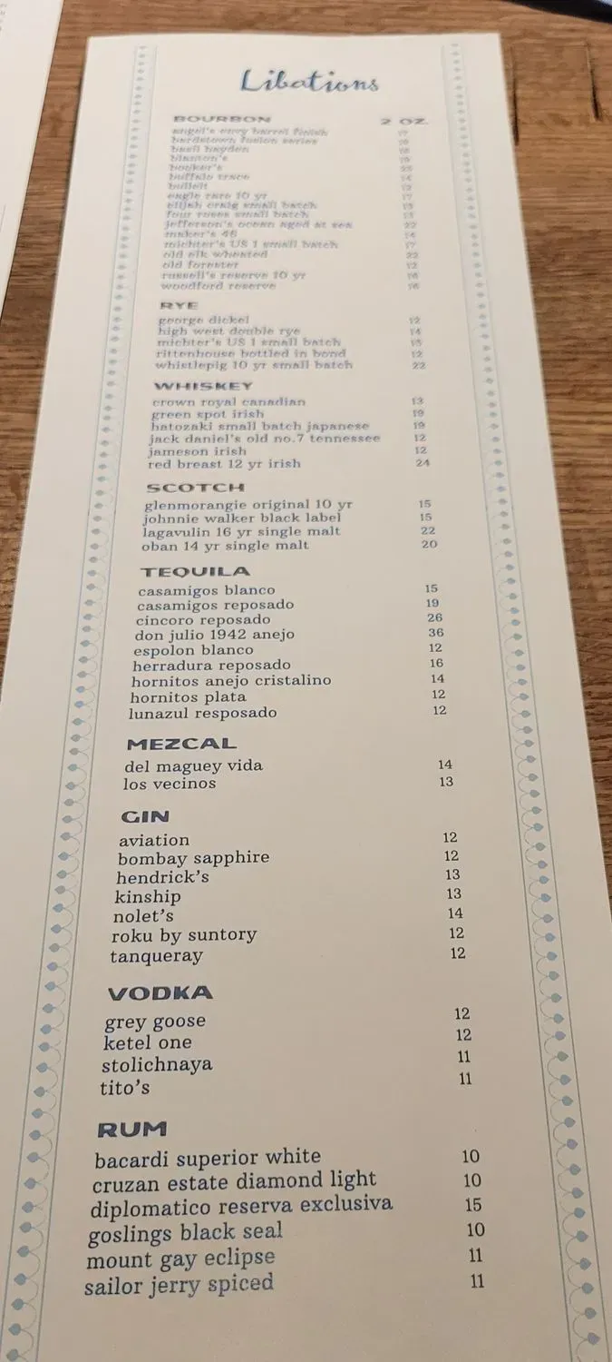 Catalina Kitchen and Bar Menu - Updated October 2025