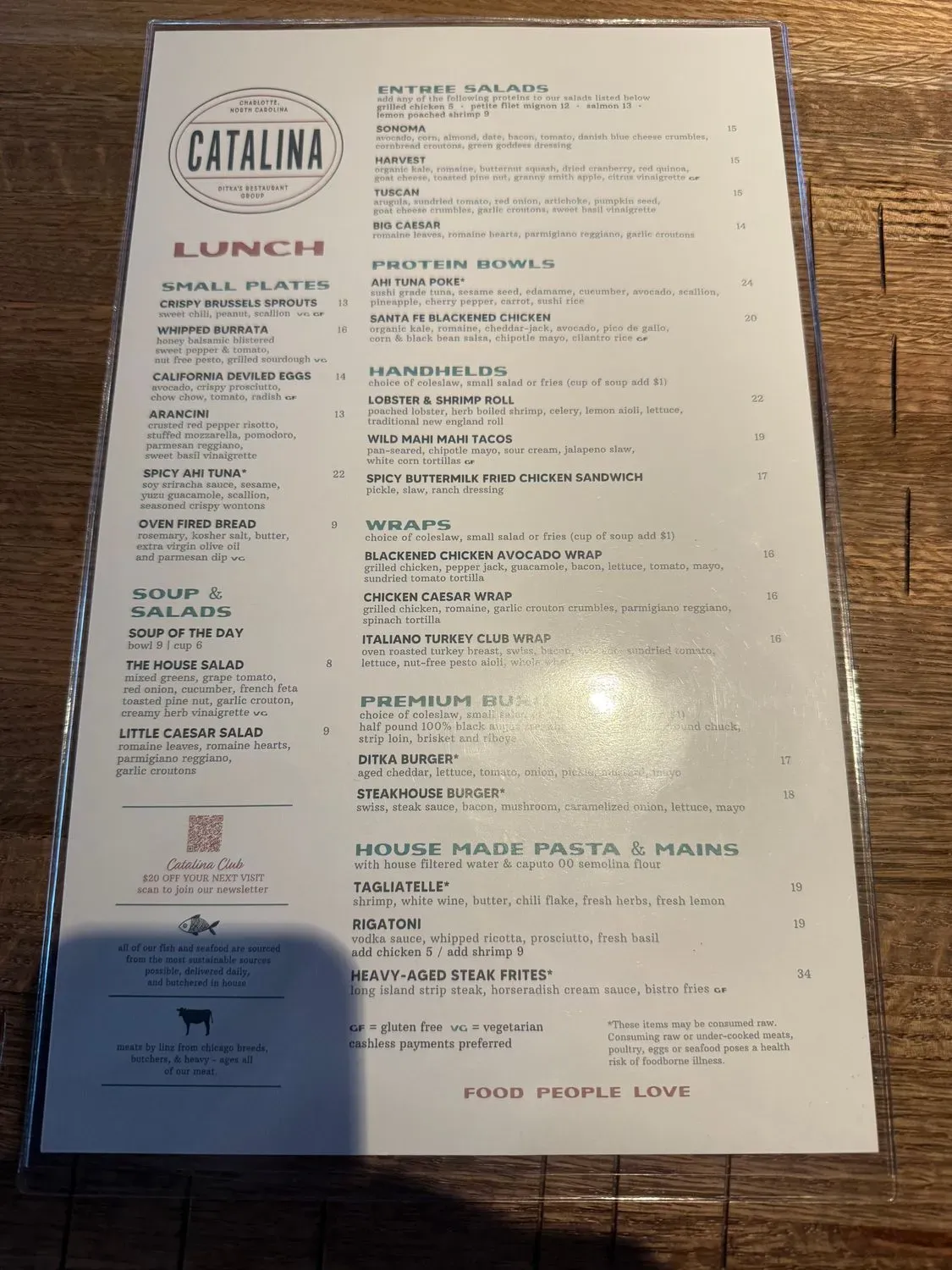 Catalina Kitchen and Bar Menu - Updated October 2025