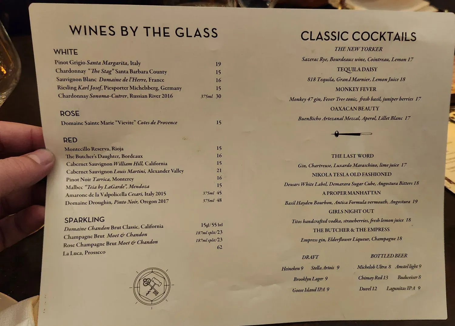 Butcher and Banker NYC Menu - Updated October 2025