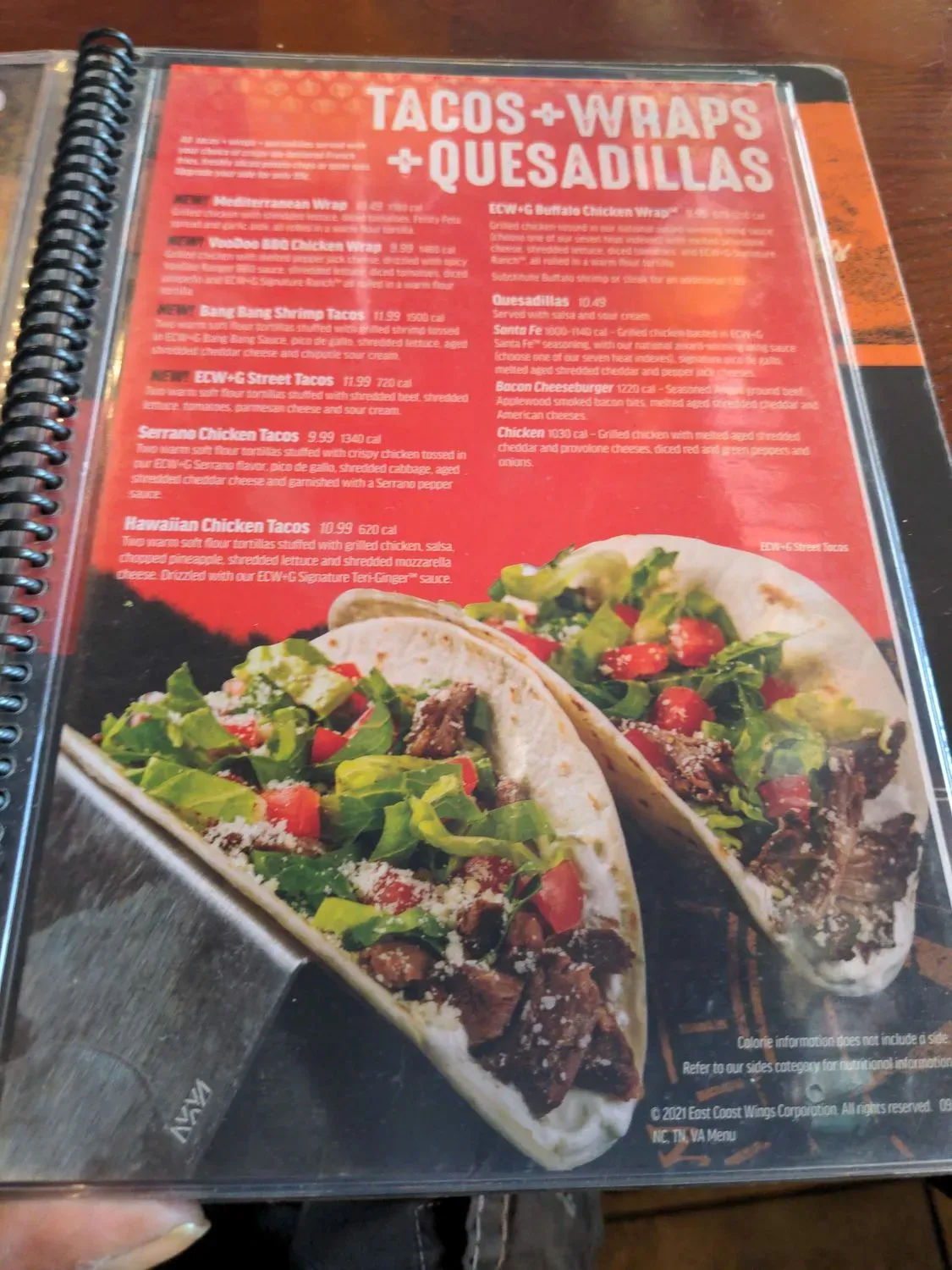 East Coast Wings + Grill Menu - Updated October 2025