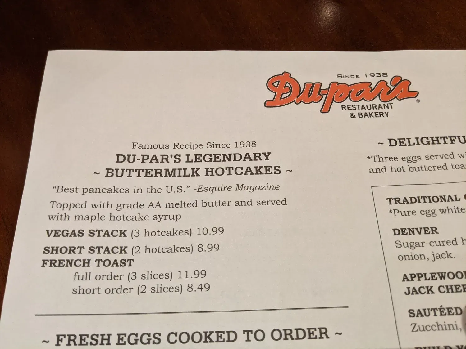 Du-par's Restaurant and Bakery Menu - Updated October 2025