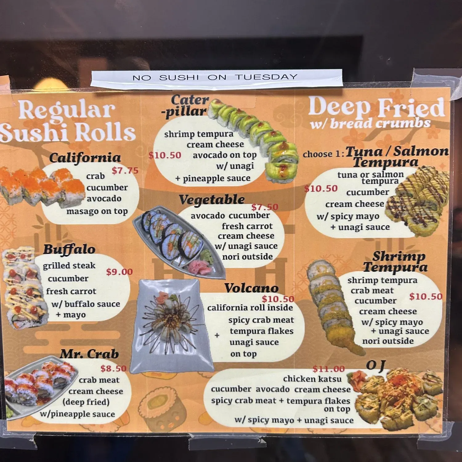 Japan Express Menu - Updated October 2025