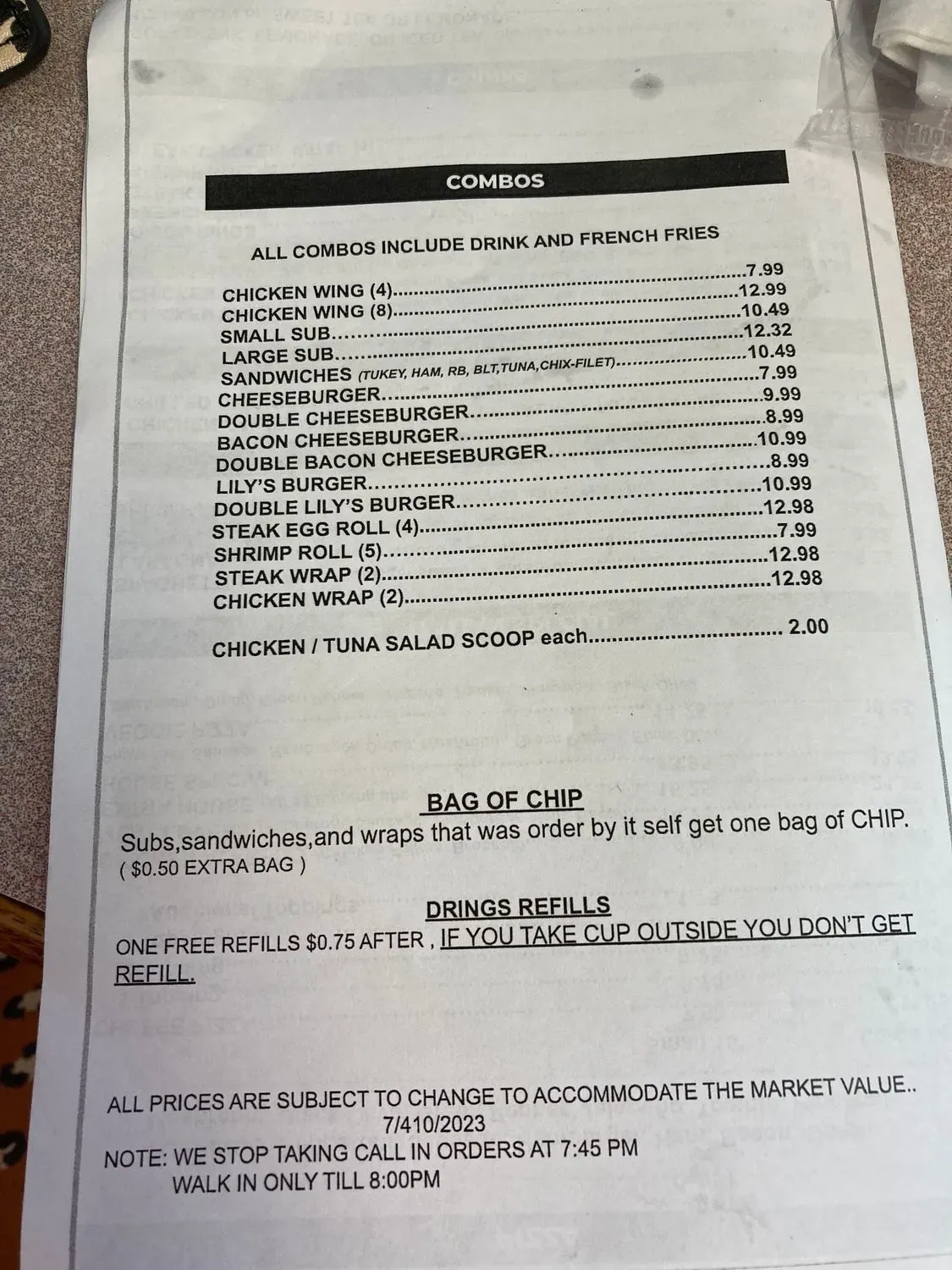 Lily's Pizza and Subs Menu - Updated October 2025