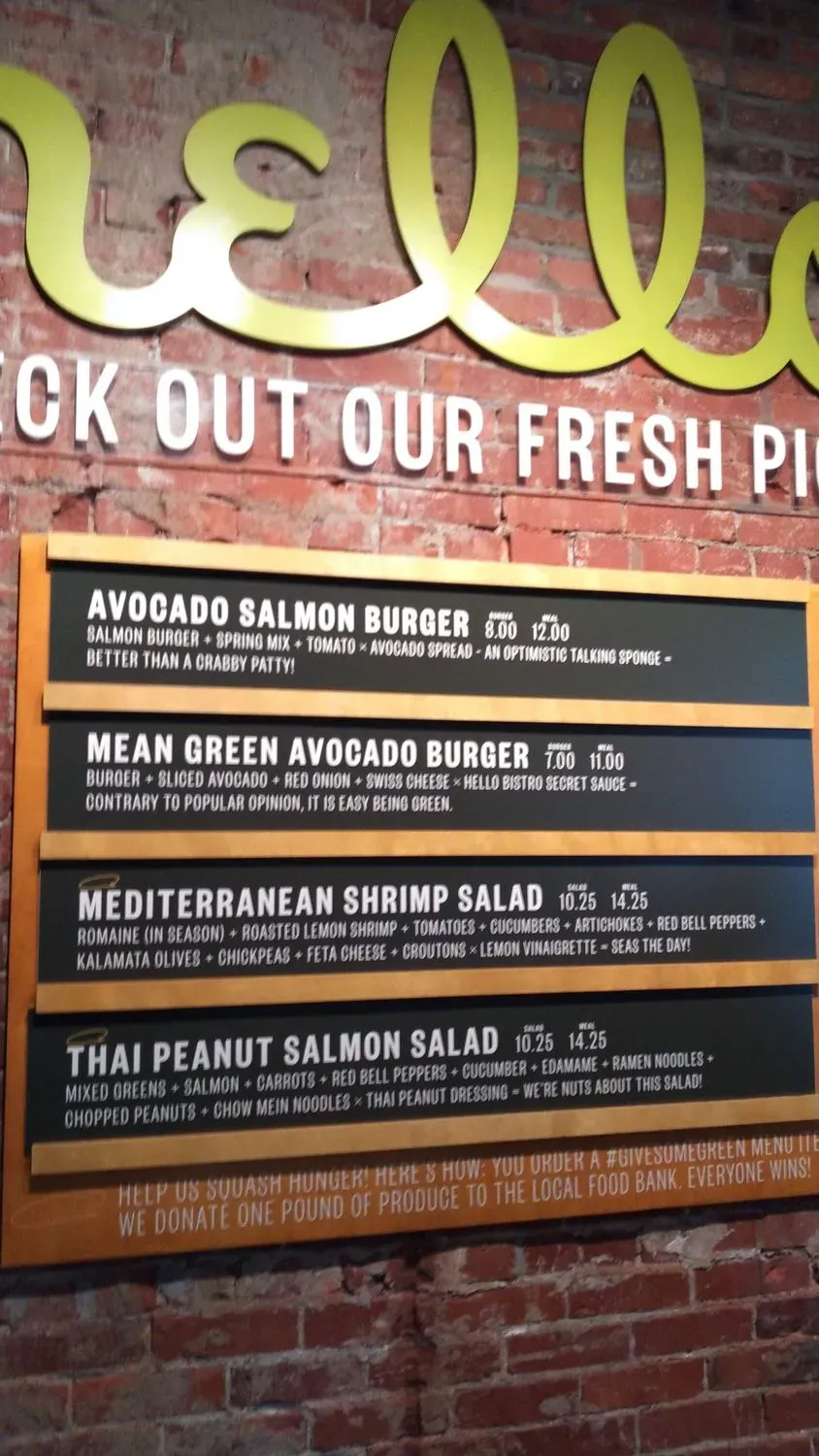 Hello Bistro Menu - Updated October 2025