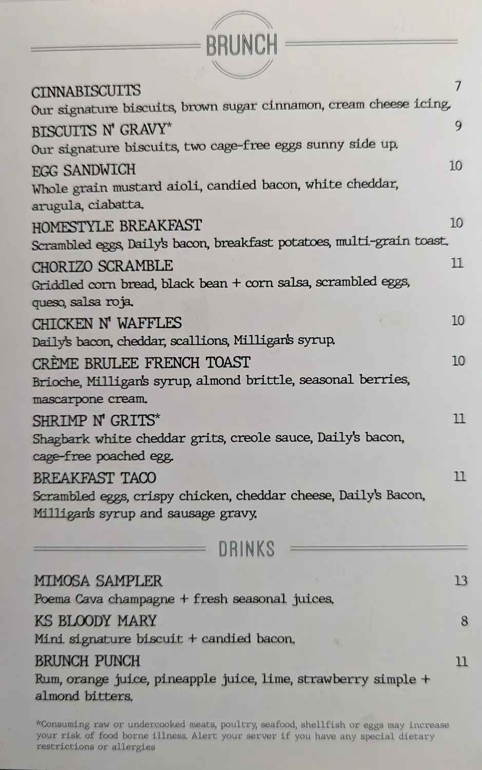 Kitchen Social Menu - Updated October 2025