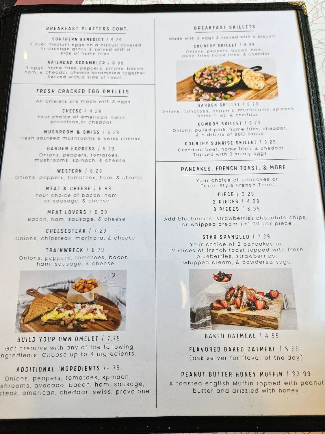 Richland Railroad Diner Menu - Updated October 2025