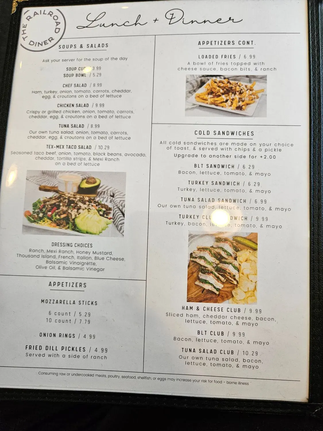 Richland Railroad Diner Menu - Updated October 2025