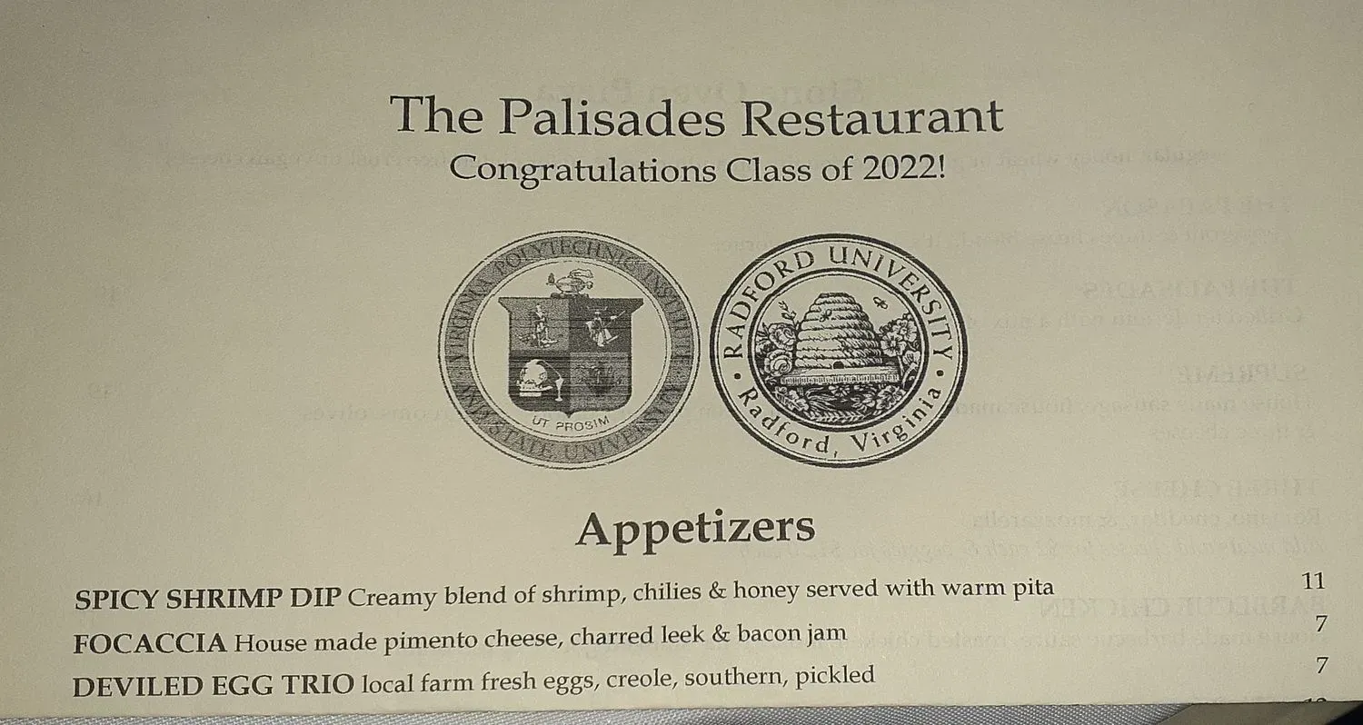 The Palisades Restaurant Menu - Updated October 2025