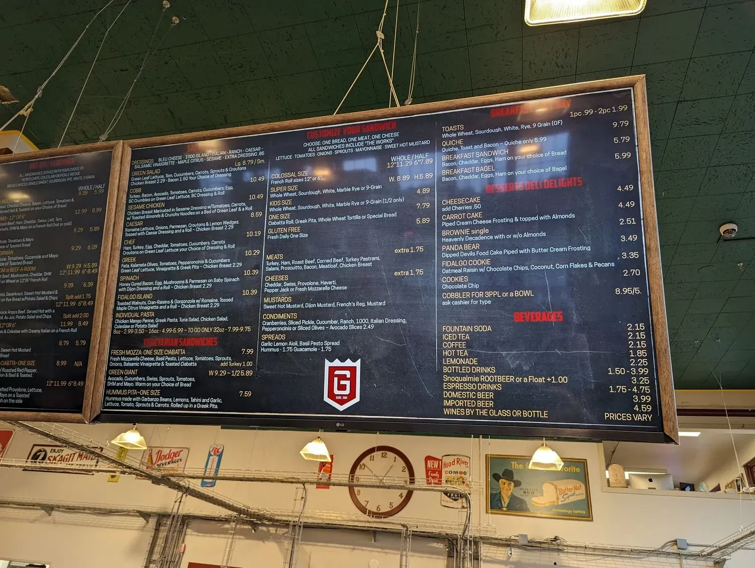 GERE-a-DELI Menu - Updated October 2025