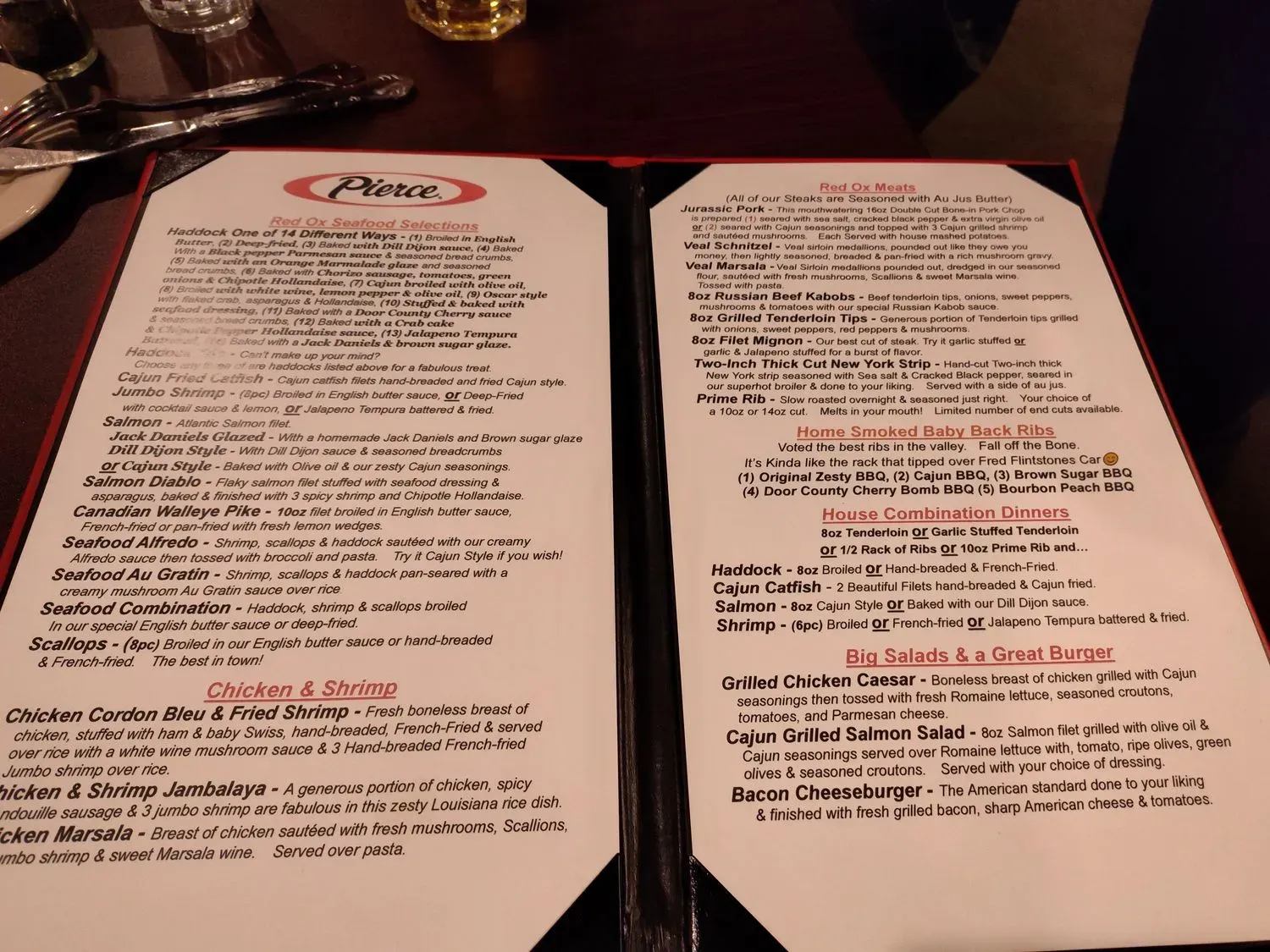 The Red Ox Seafood and Steakhouse Menu - Updated October 2025