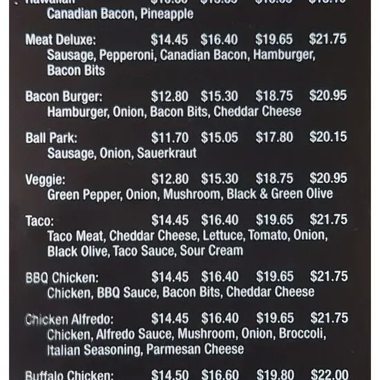 Main Street Pizza Menu | Cannon Falls, MN | Checkle