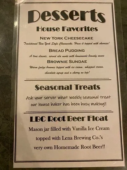 The Rafters Restaurant, Catering, and Events Menu | Lena, IL | Checkle