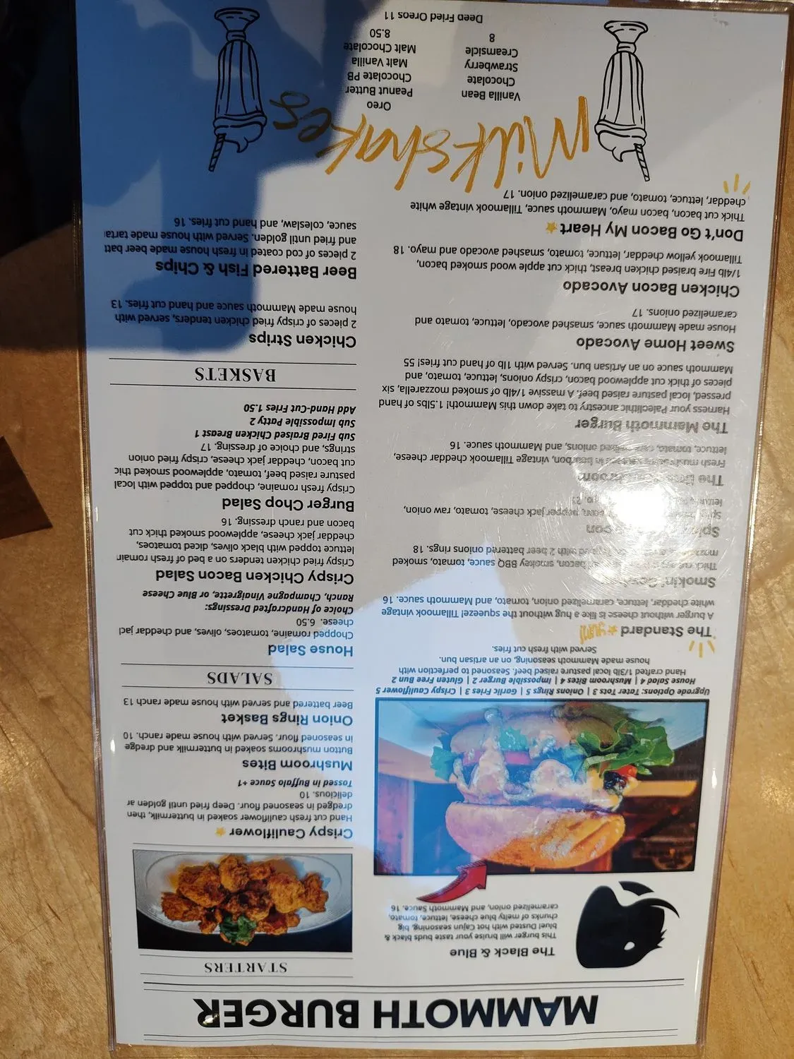 Mammoth Burger Company Menu - Updated October 2025