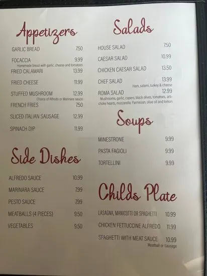 Napoli's Menu | Richland, WA | Checkle