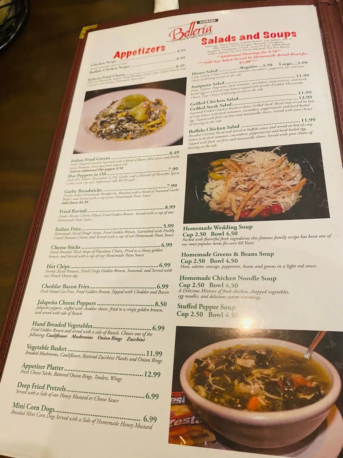 Belleria Pizza & Italian Restaurant Hubbard Menu - Updated October 2025