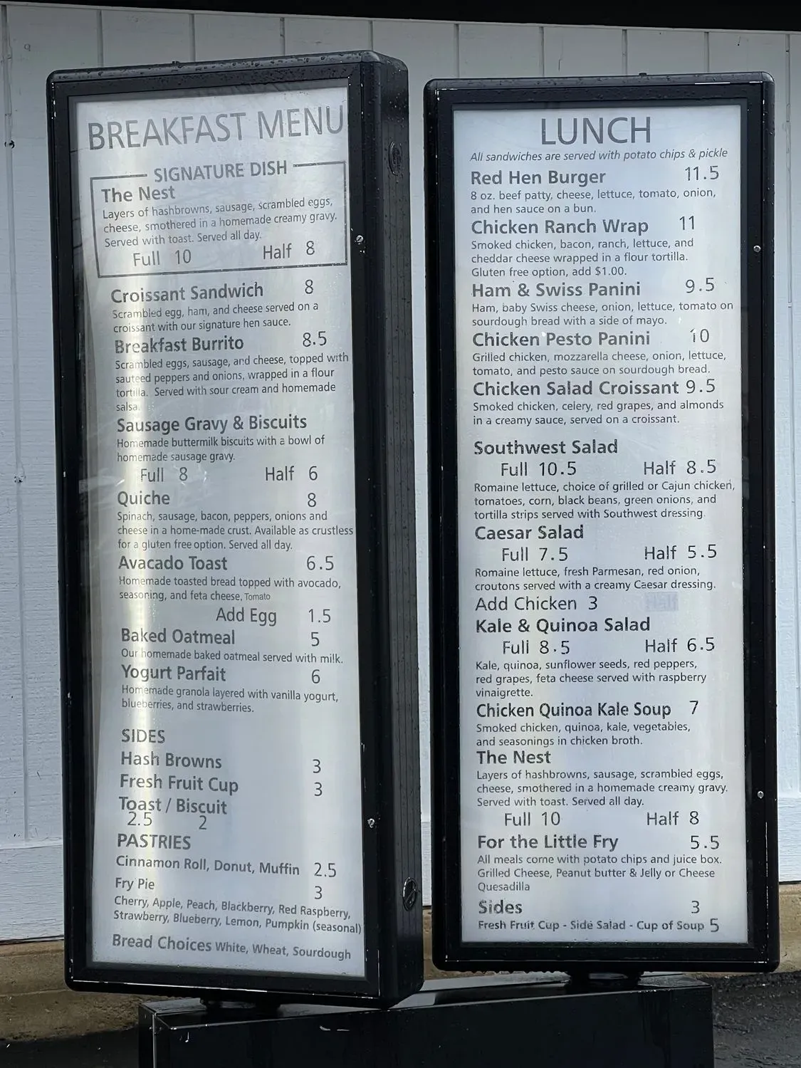 The Red Hen Cafe & Bakery Menu - Updated October 2025