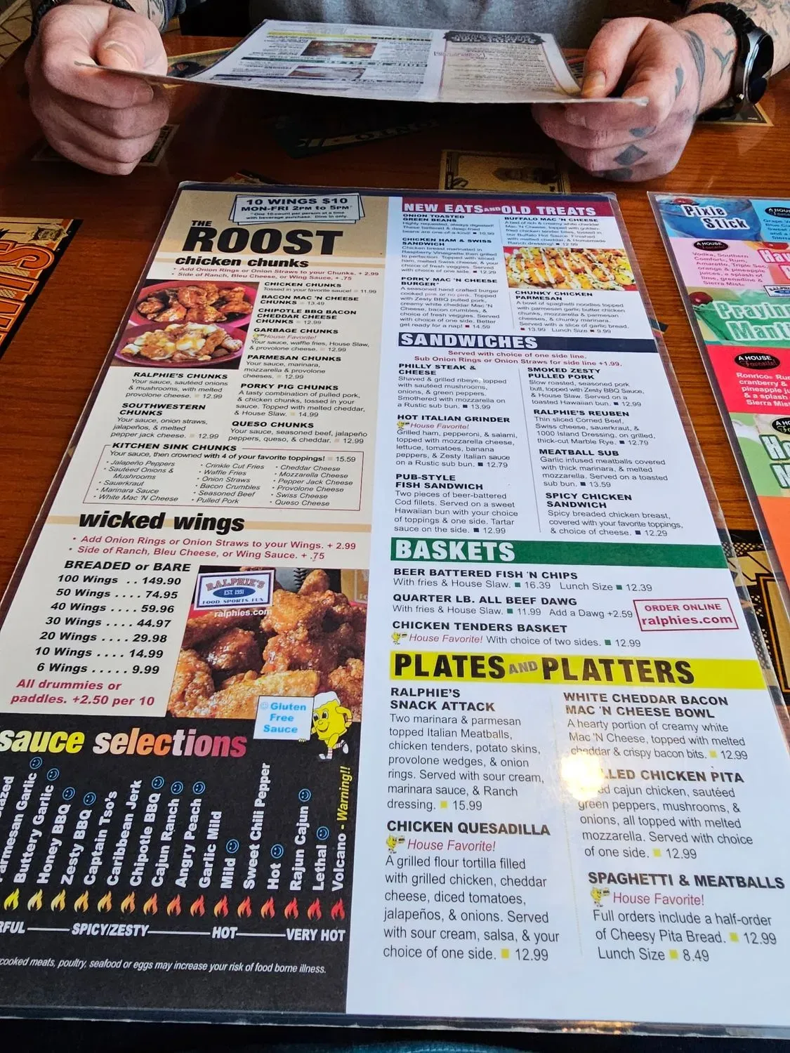 Ralphie's Sports Eatery Menu - Updated October 2025