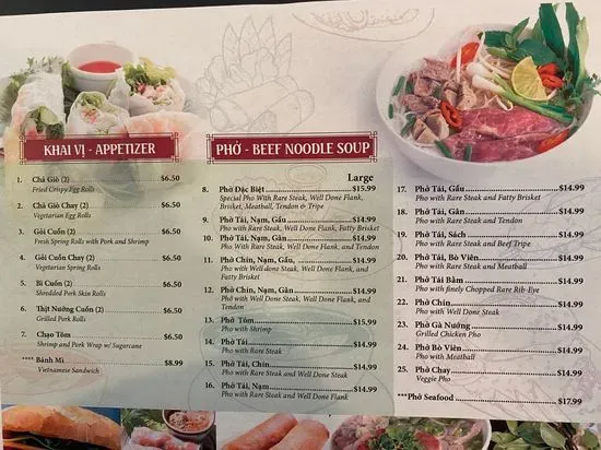 Pho Saigon III Menu | Mount Pocono, PA | Checkle