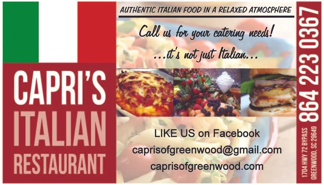 Capri's Italian Greenwood Menu - Updated October 2025