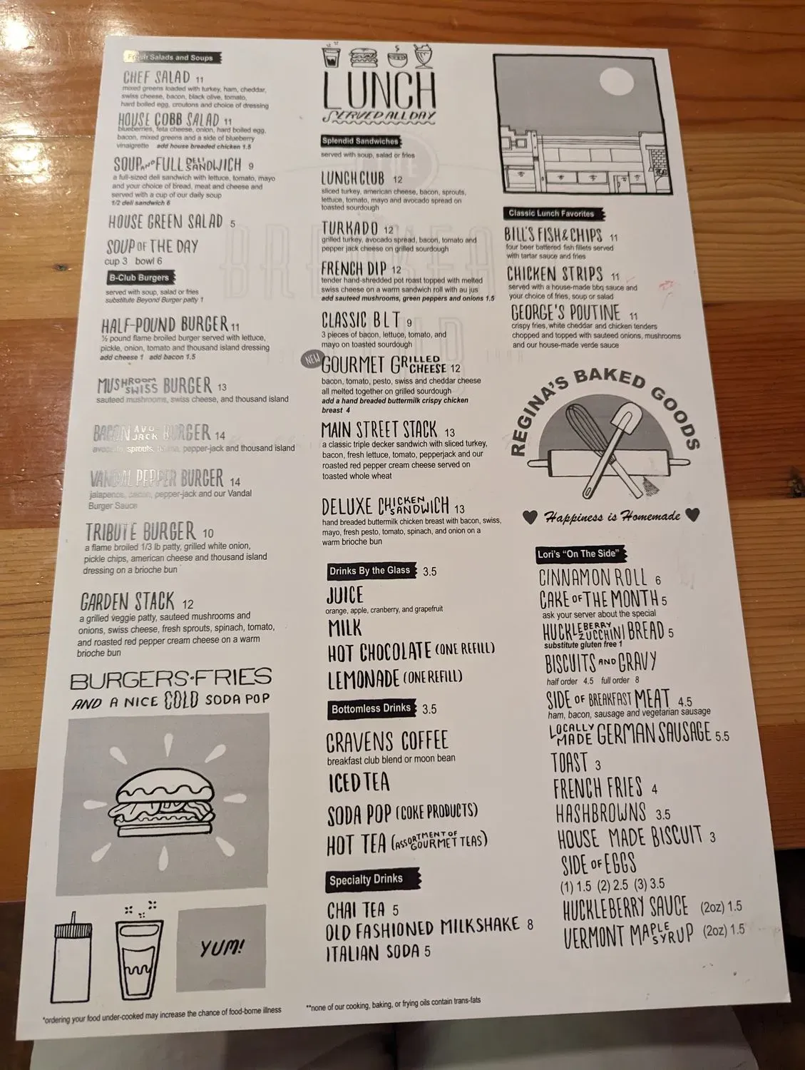 The Breakfast Club Menu - Updated October 2025