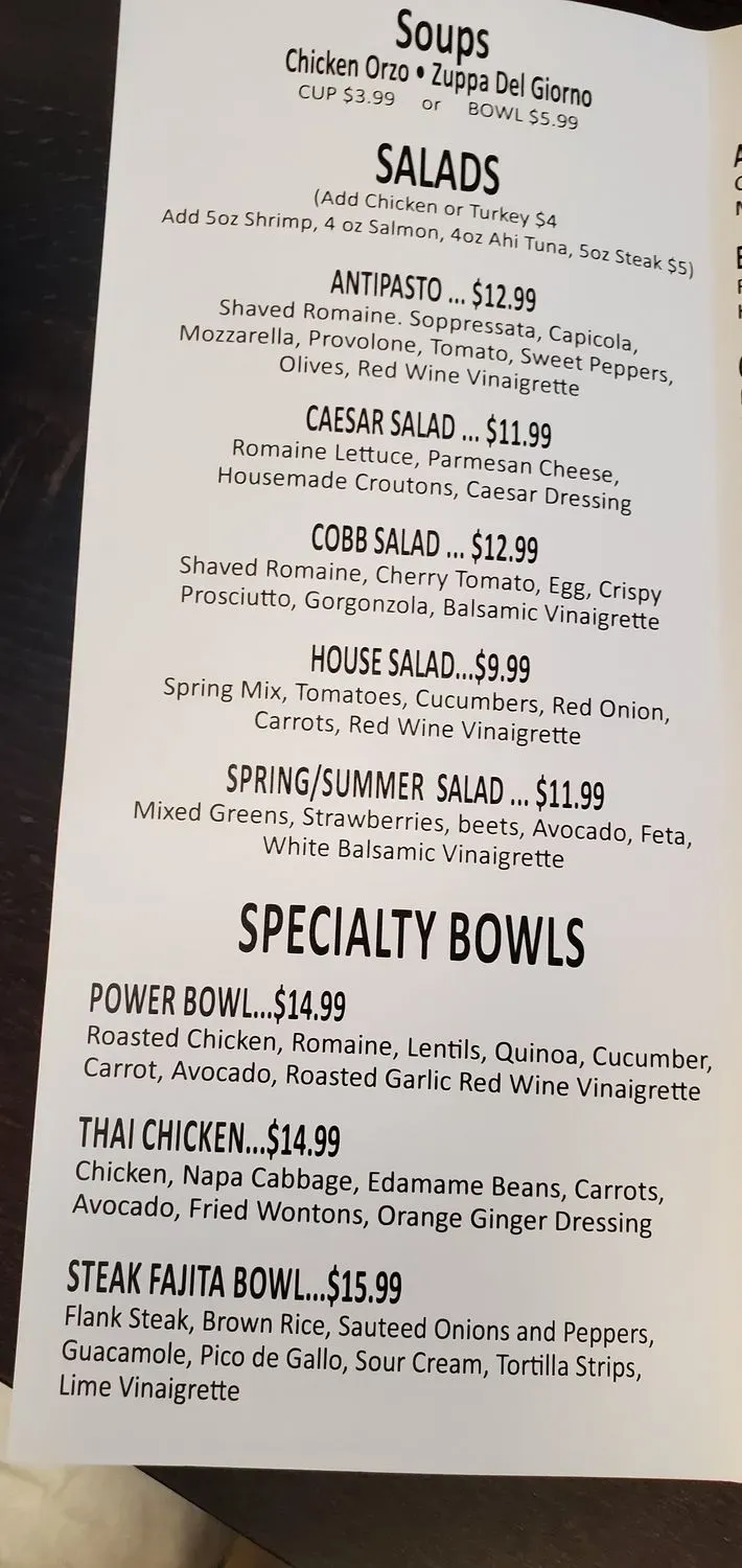 Suraci's Menu - Updated October 2025