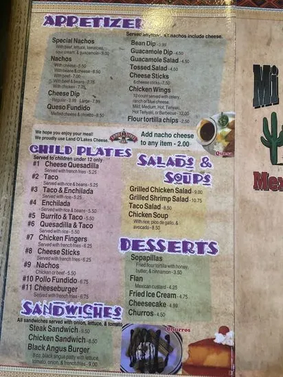 Mi Casa Grande Mexican Restaurant Menu | Newberry, SC | Checkle