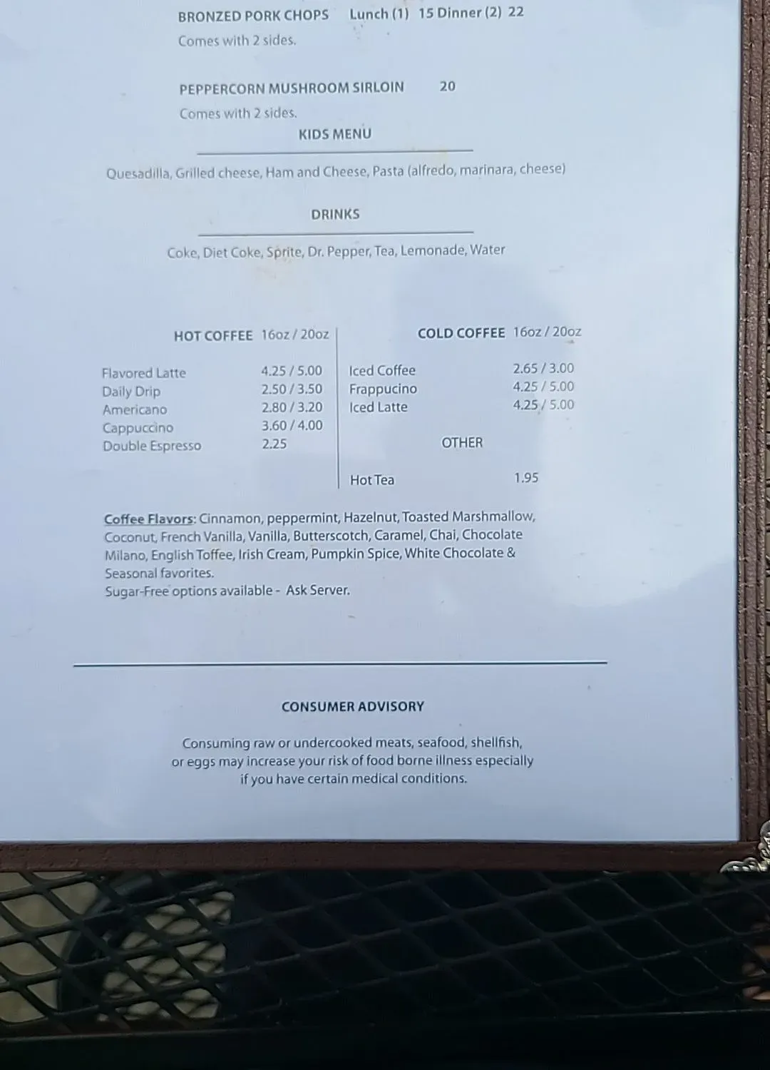 River Falls Cafe Menu | Duncan, SC | Checkle