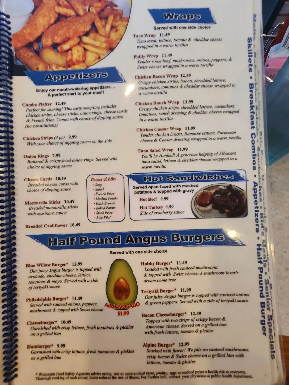 Blue Willow Cafe Menu - Updated October 2025